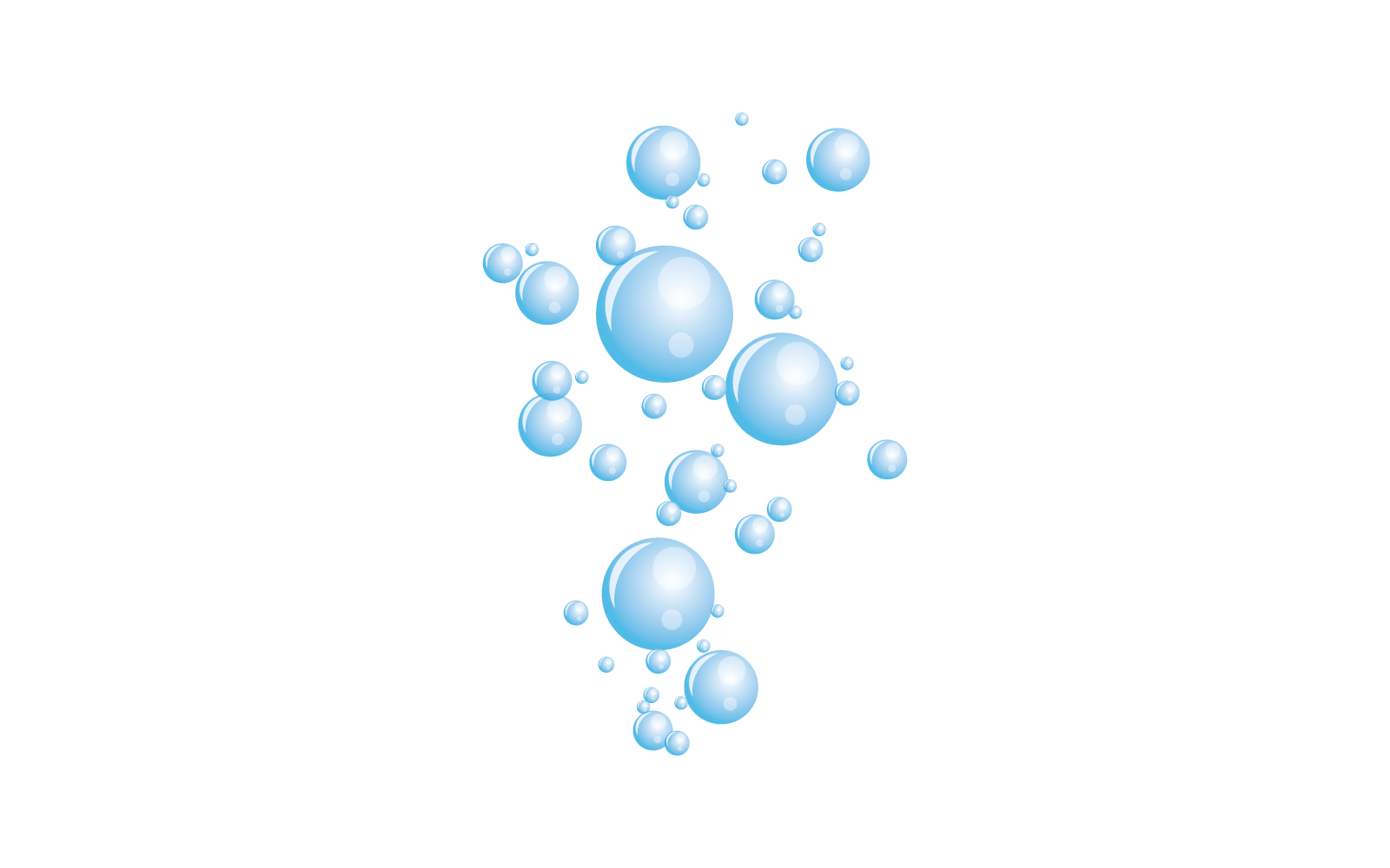Vecteur de conception d'illustration de bulle réaliste naturel