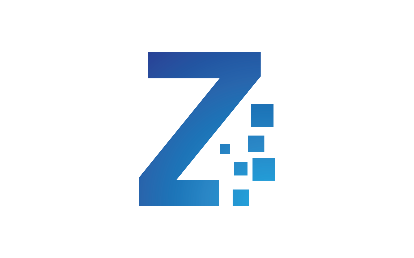 Z Lettre initiale alphabet pixel style logo création vectorielle