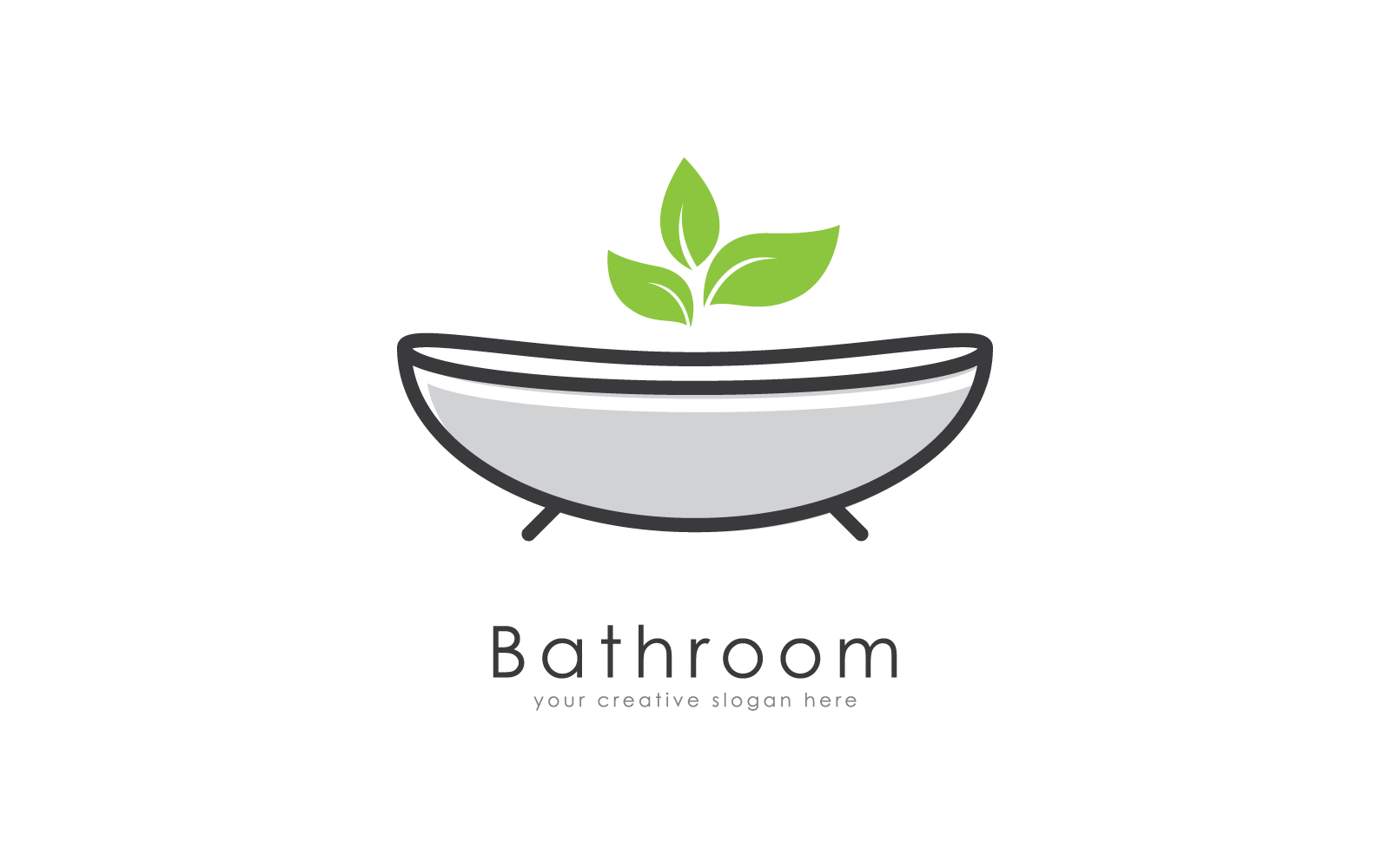 Bañera, baño, logotipo, icono, vector, plano, diseño