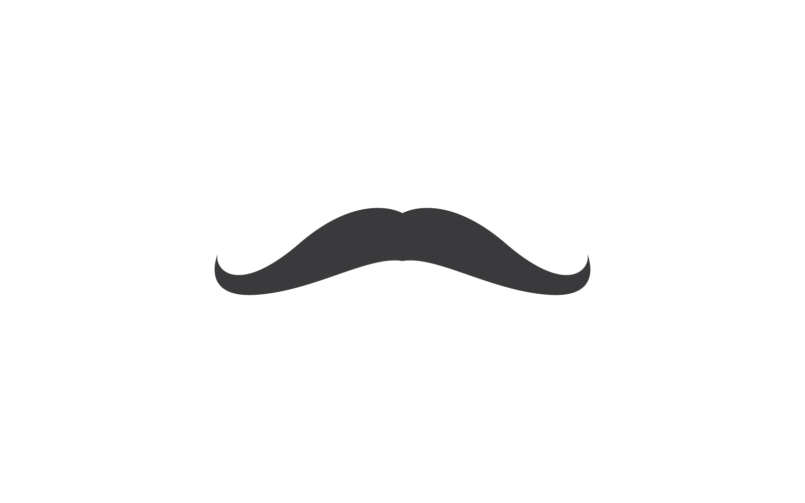 Plantilla de ilustración de vector de icono de diseño plano de bigote