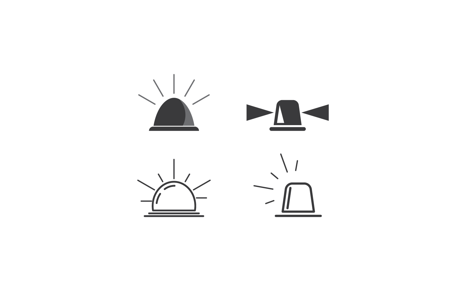 Sirene-Design-Symbol-Illustrationsvektorvorlage