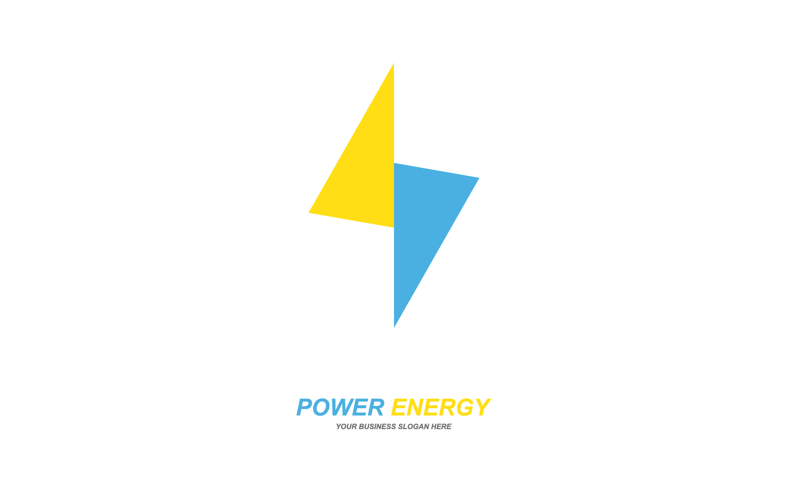 Design de vetor de logotipo de energia de poder relâmpago