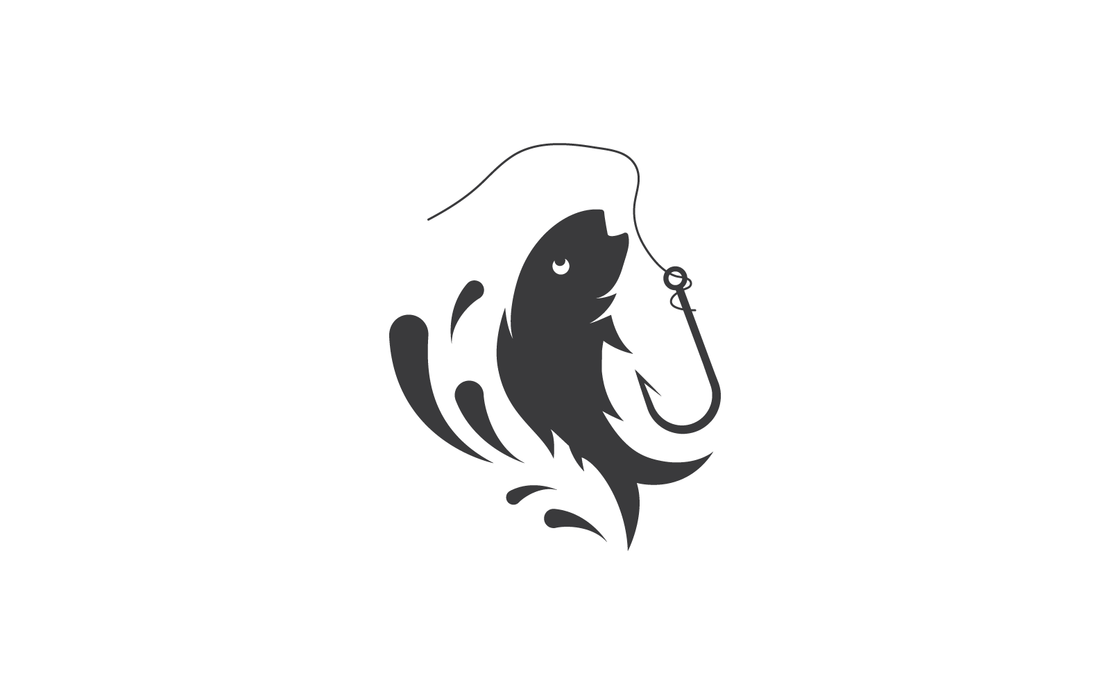 Balık illüstrasyon logo vektör şablonu - TemplateMonster