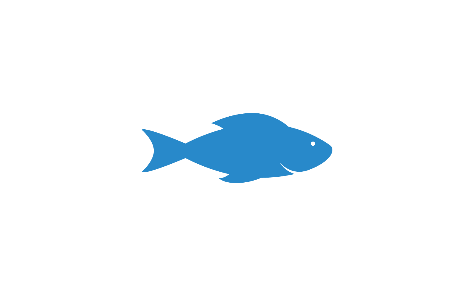 Illustration de poisson logo icône modèle vectoriel design plat