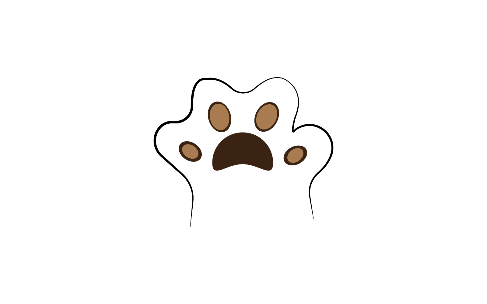 Modèle d'illustration vectorielle de logo de patte de chat
