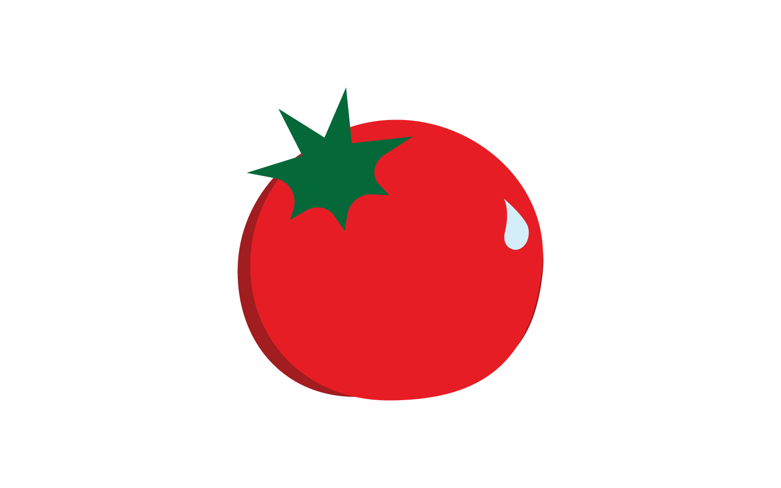 Plantilla de ilustración vectorial de icono de tomate