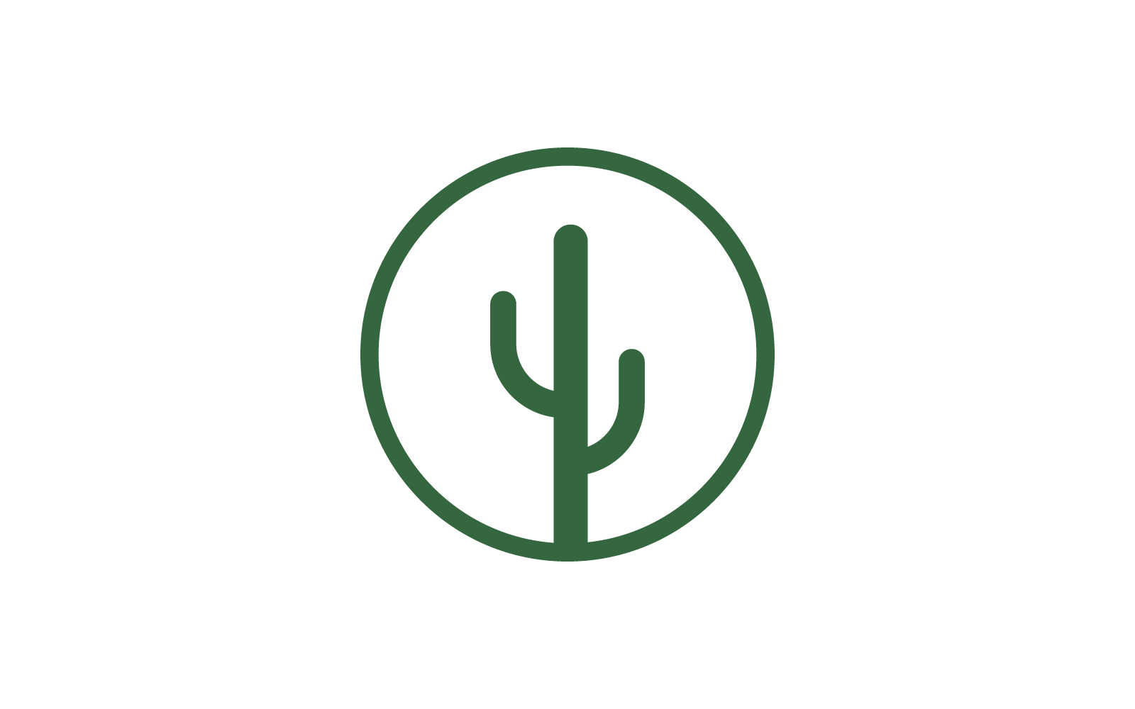 Modèle d'icône de logo de cactus, illustration vectorielle