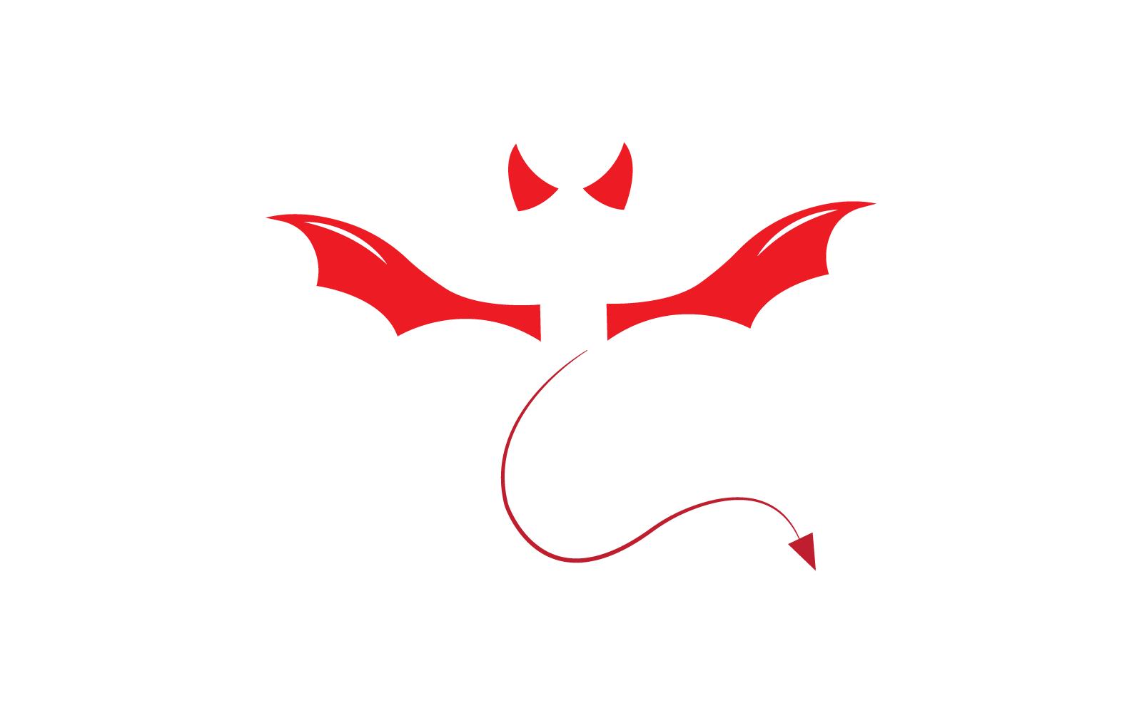 Modèle vectoriel d'illustration du logo du diable