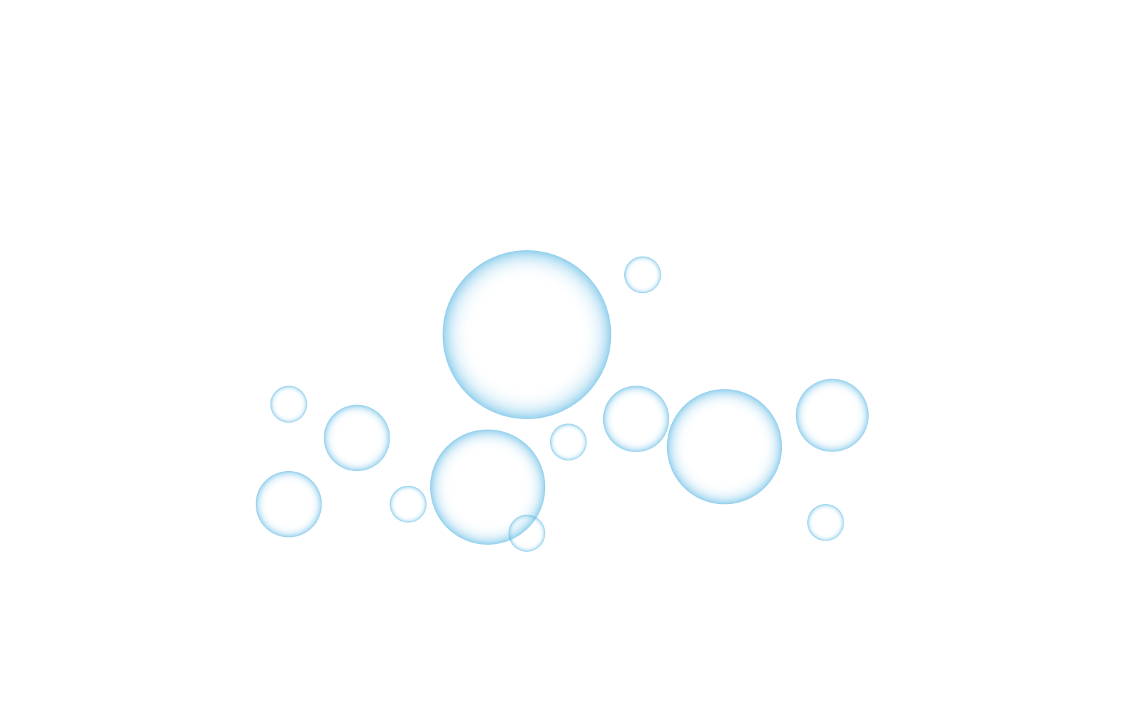 Modèle vectoriel de conception de bulles d'eau réalistes naturelles