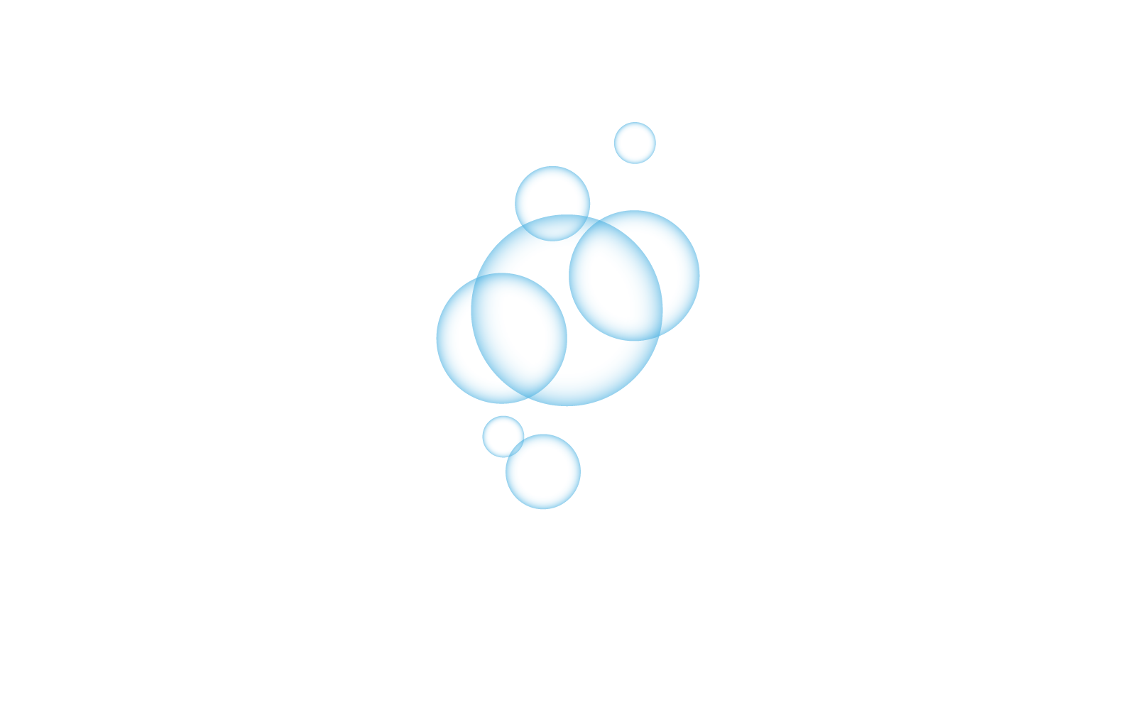 Natürliches, realistisches Wasserblasen-Vektordesign