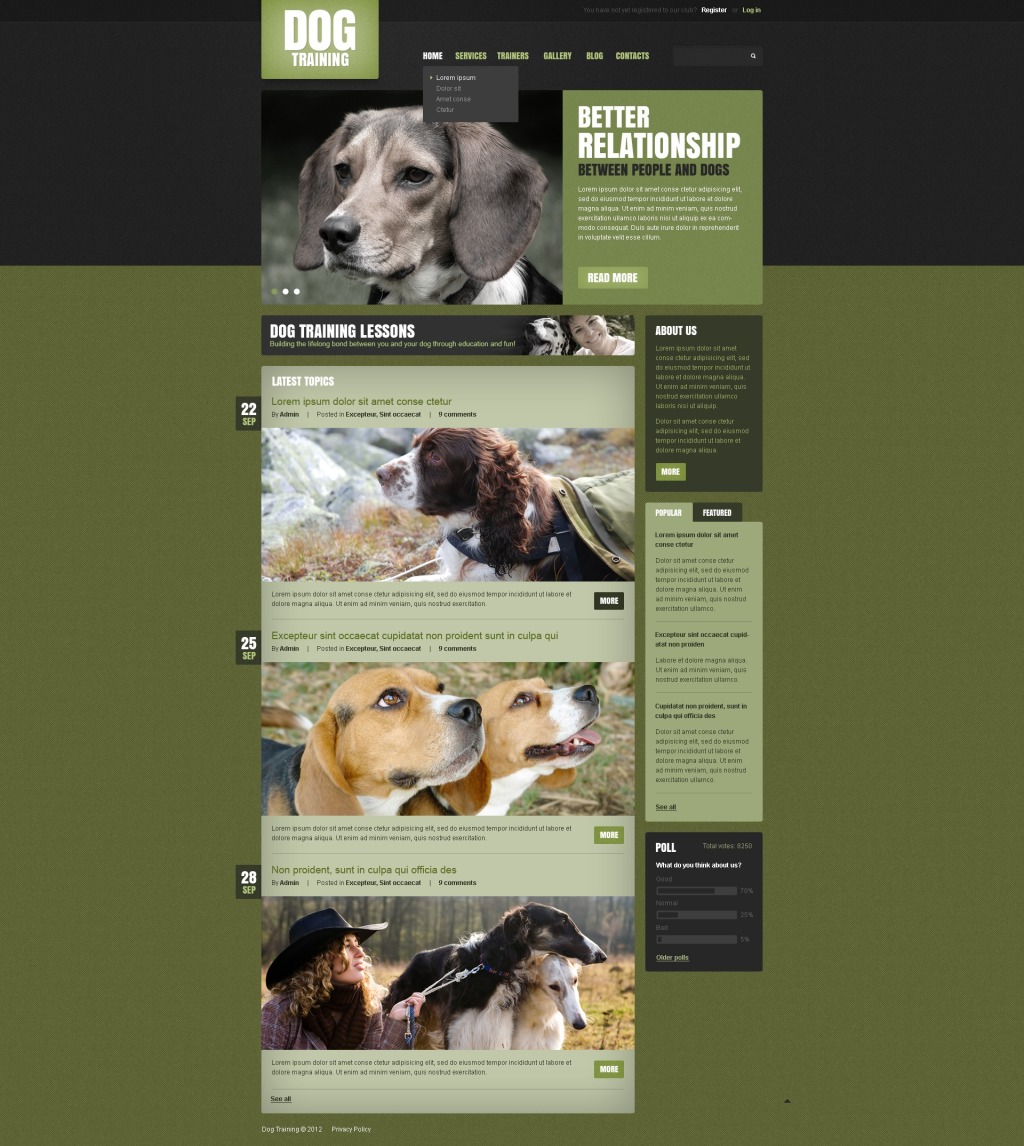 Dog Drupal Template #41140