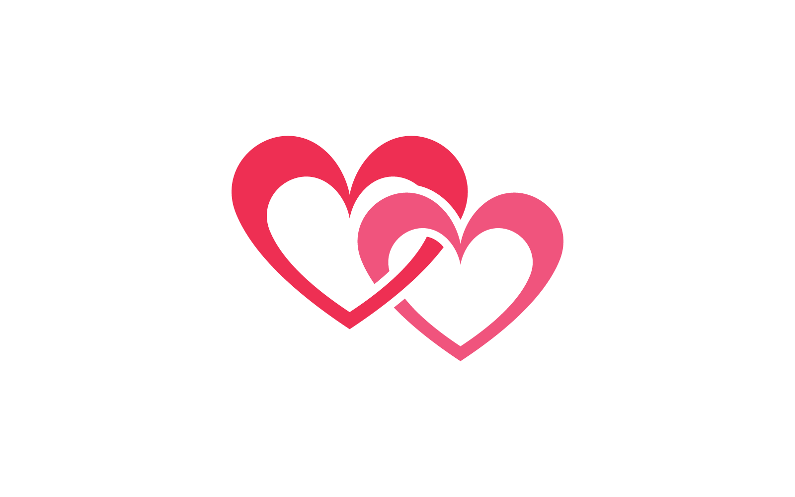 Modelo de ilustração vetorial de logotipo de amor