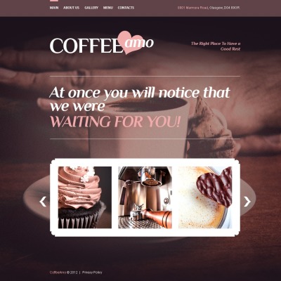 Coffee Shop Website Templates