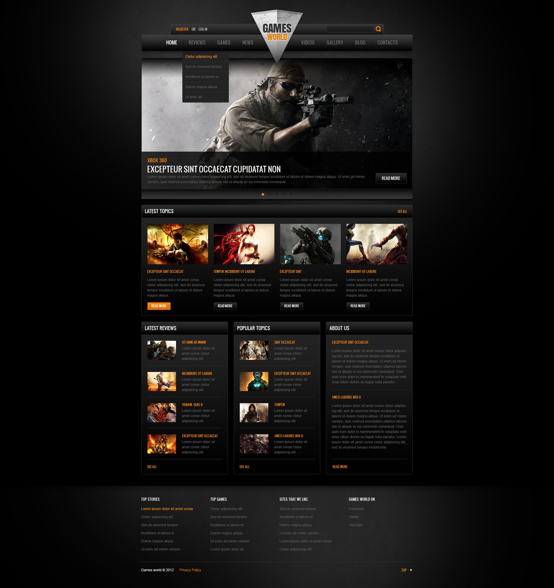 Gaming Clan Website Template TUTORE ORG Master Of Documents