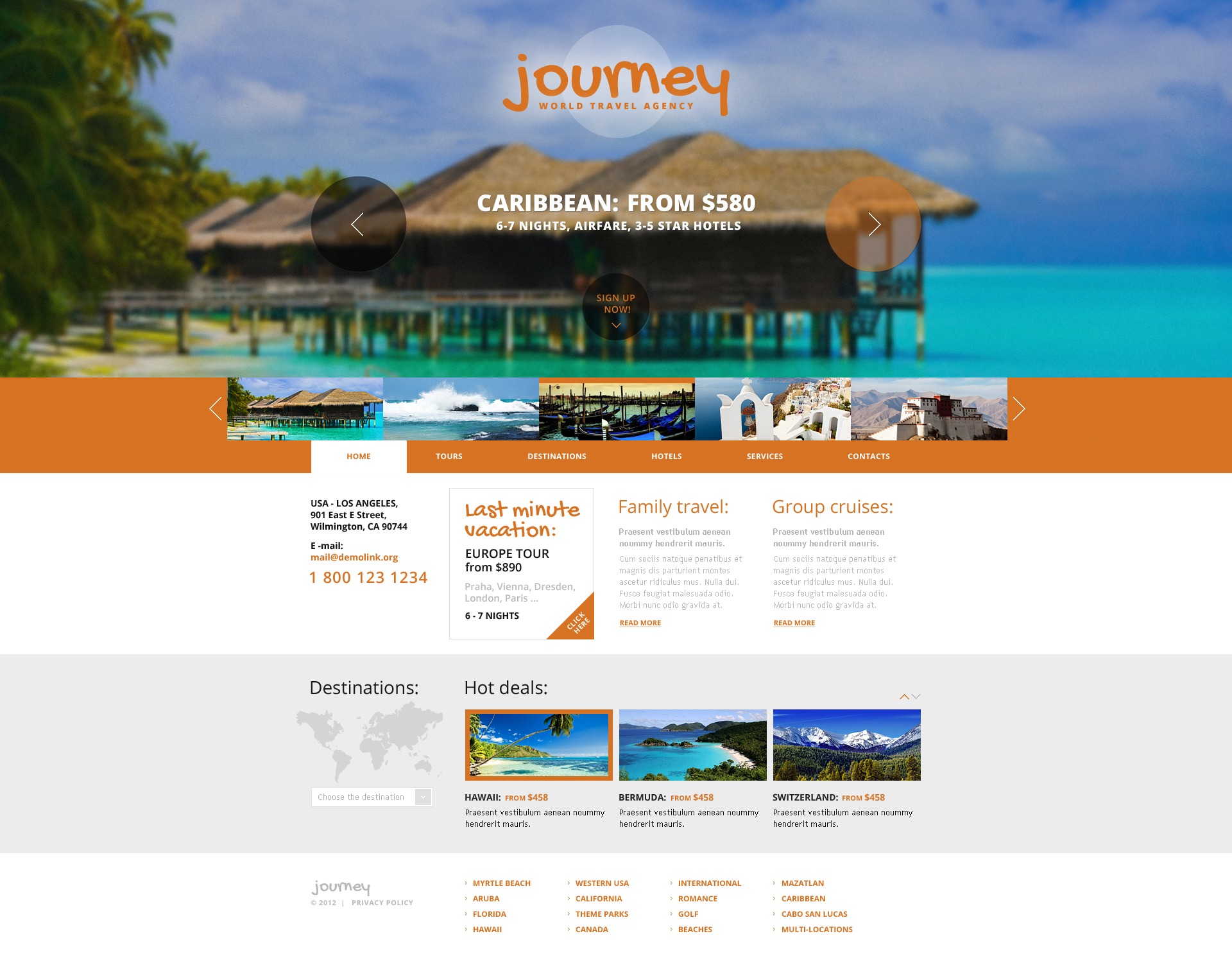 Travel Agency Website Template #41658