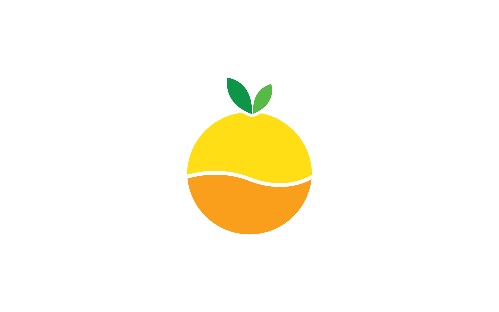Logo de fruits orange Icône d'illustration vectorielle
