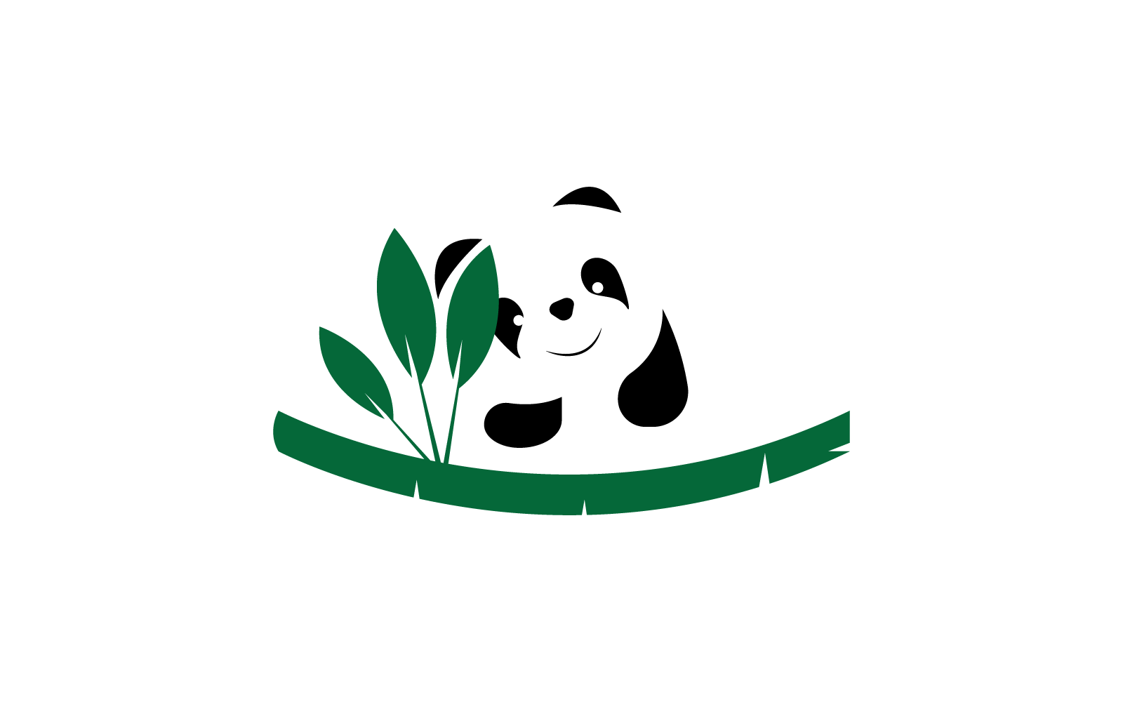 Plantilla de ilustración de diseño de vector de logotipo de panda