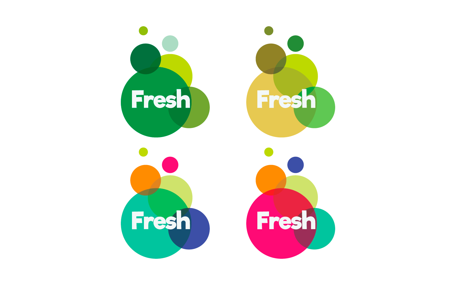 Plantilla de diseño plano de vector de icono y símbolo de logotipo fresco