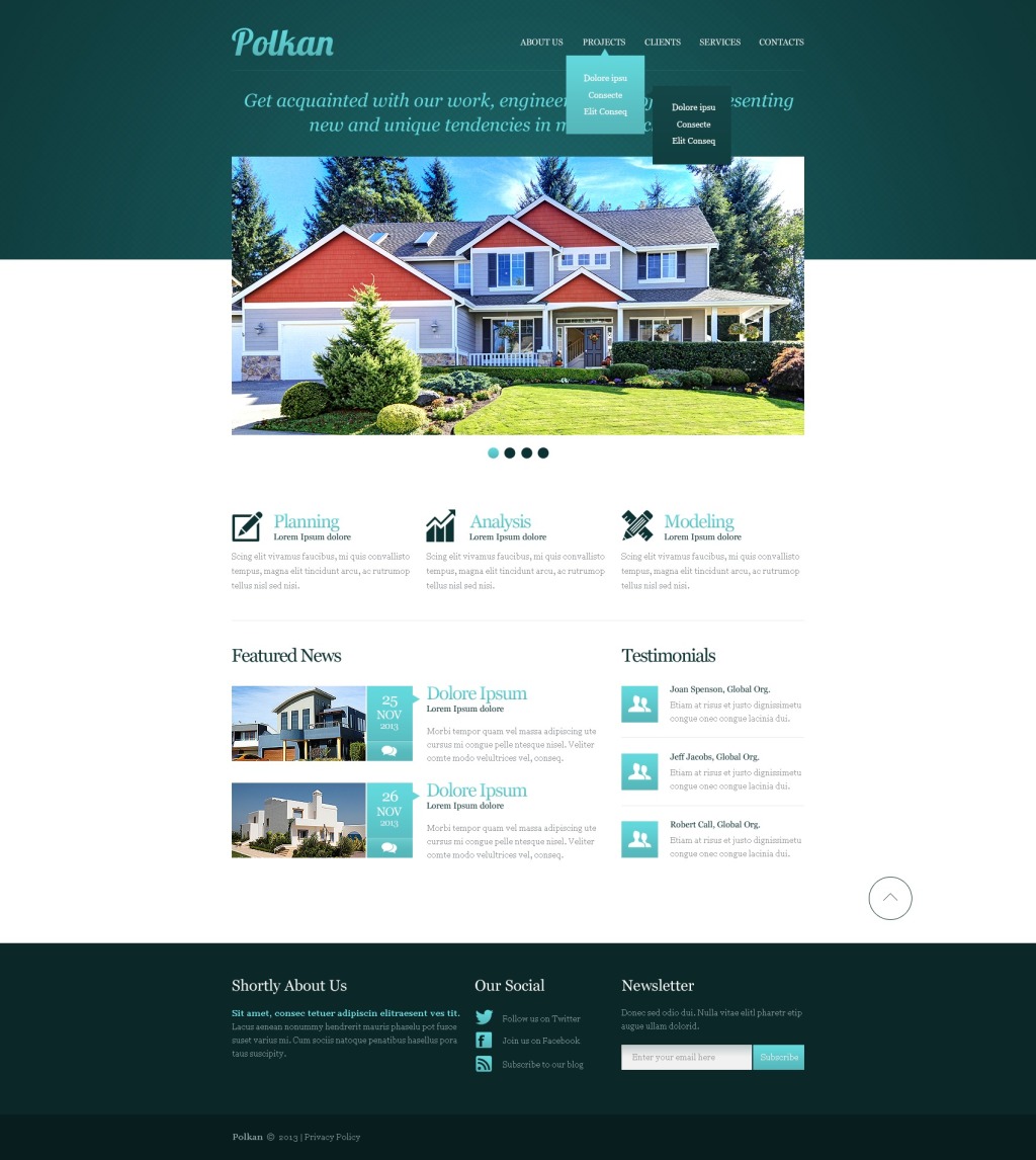 Real Estate Agency Responsive Website Template #42556