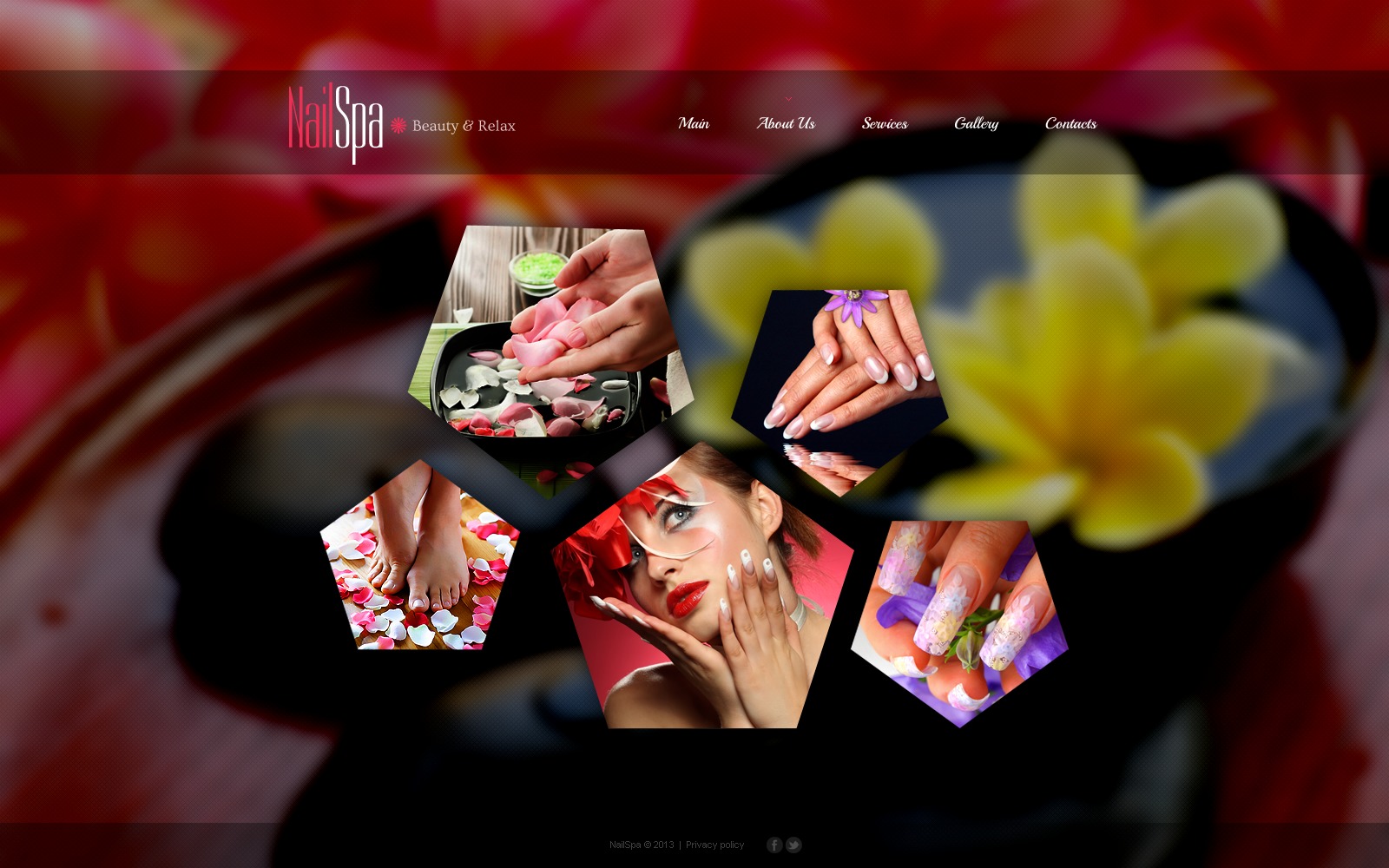 Nail Salon Website Template #42989
