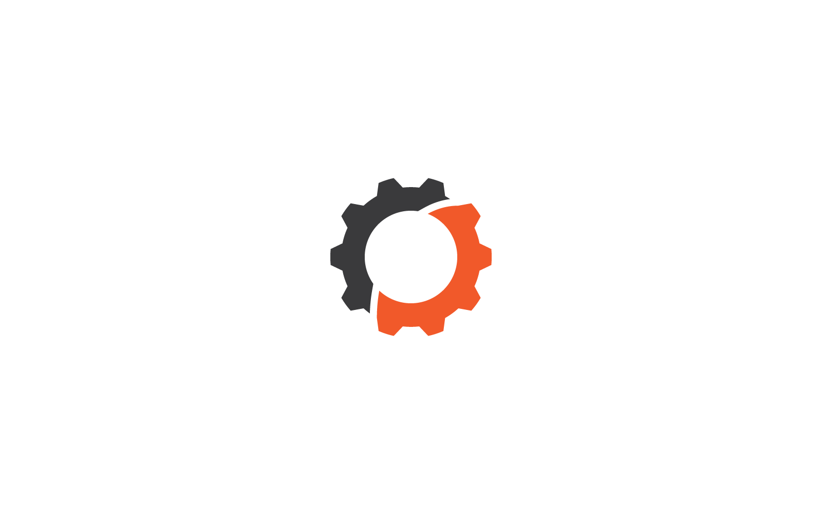 Illustration de l'icône vectorielle du modèle de logo d'engrenage