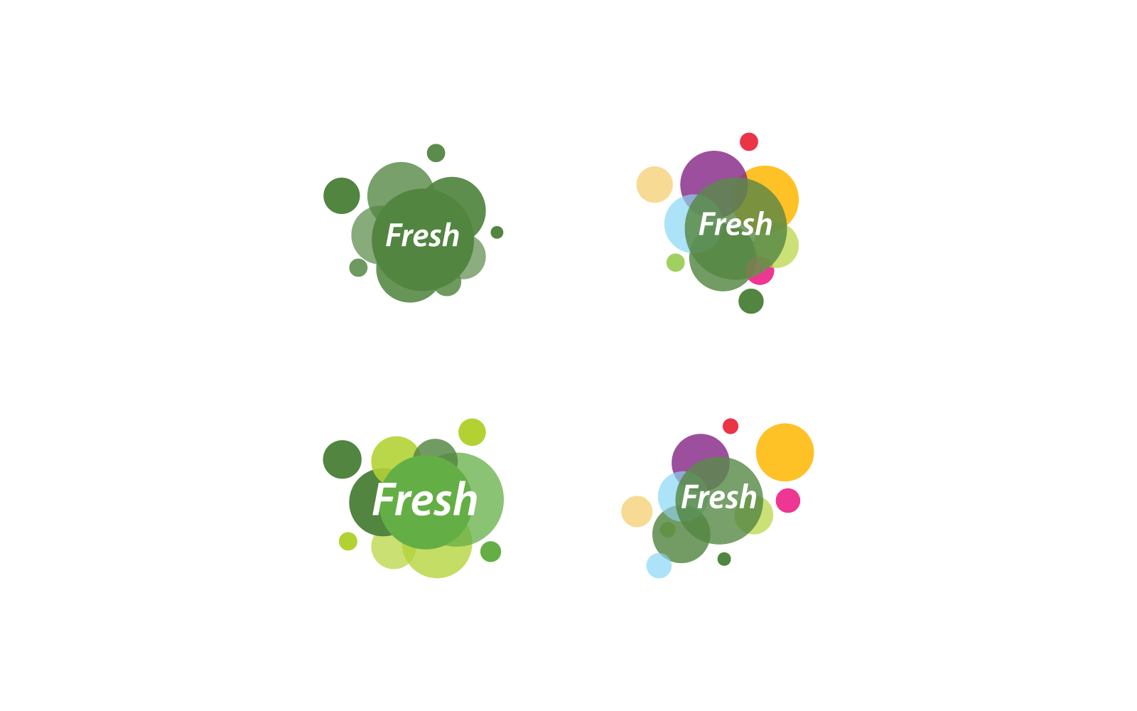 Modèle d'icône d'illustration vectorielle de logo frais