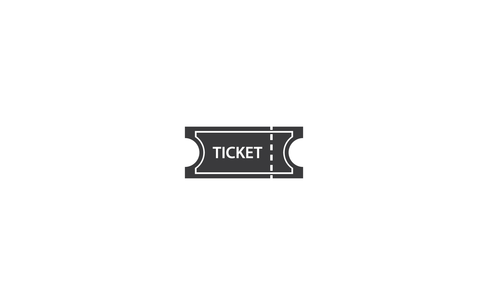 Ticket logo icon vector illustration flat design