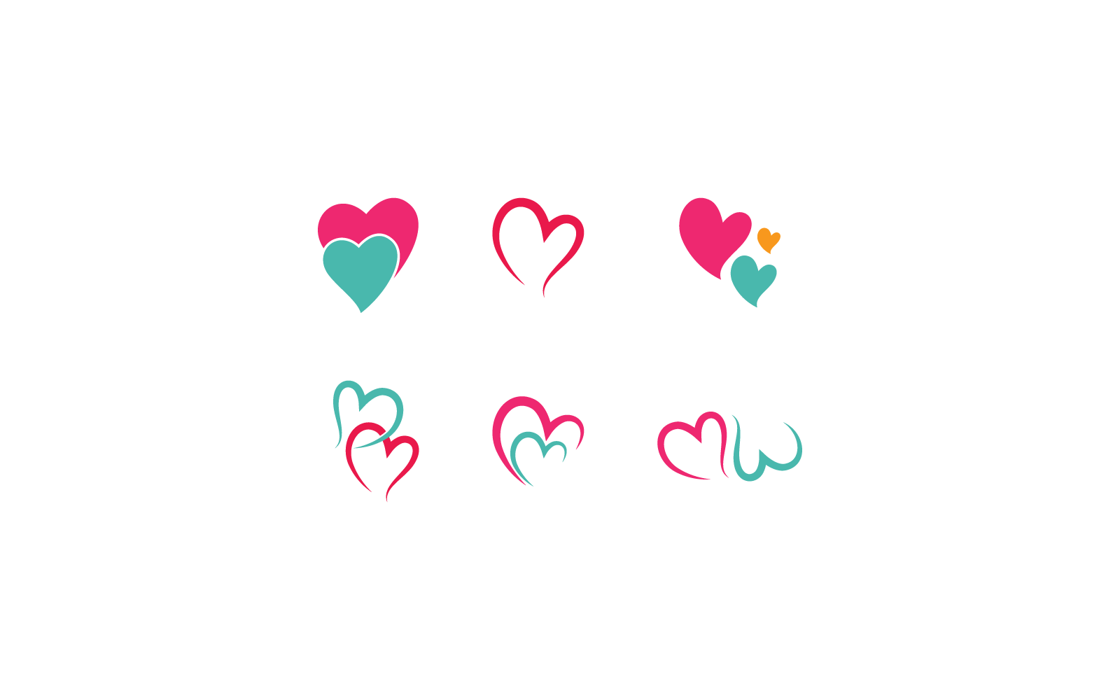 Symbolvektor für das Design des Love-Logos - TemplateMonster