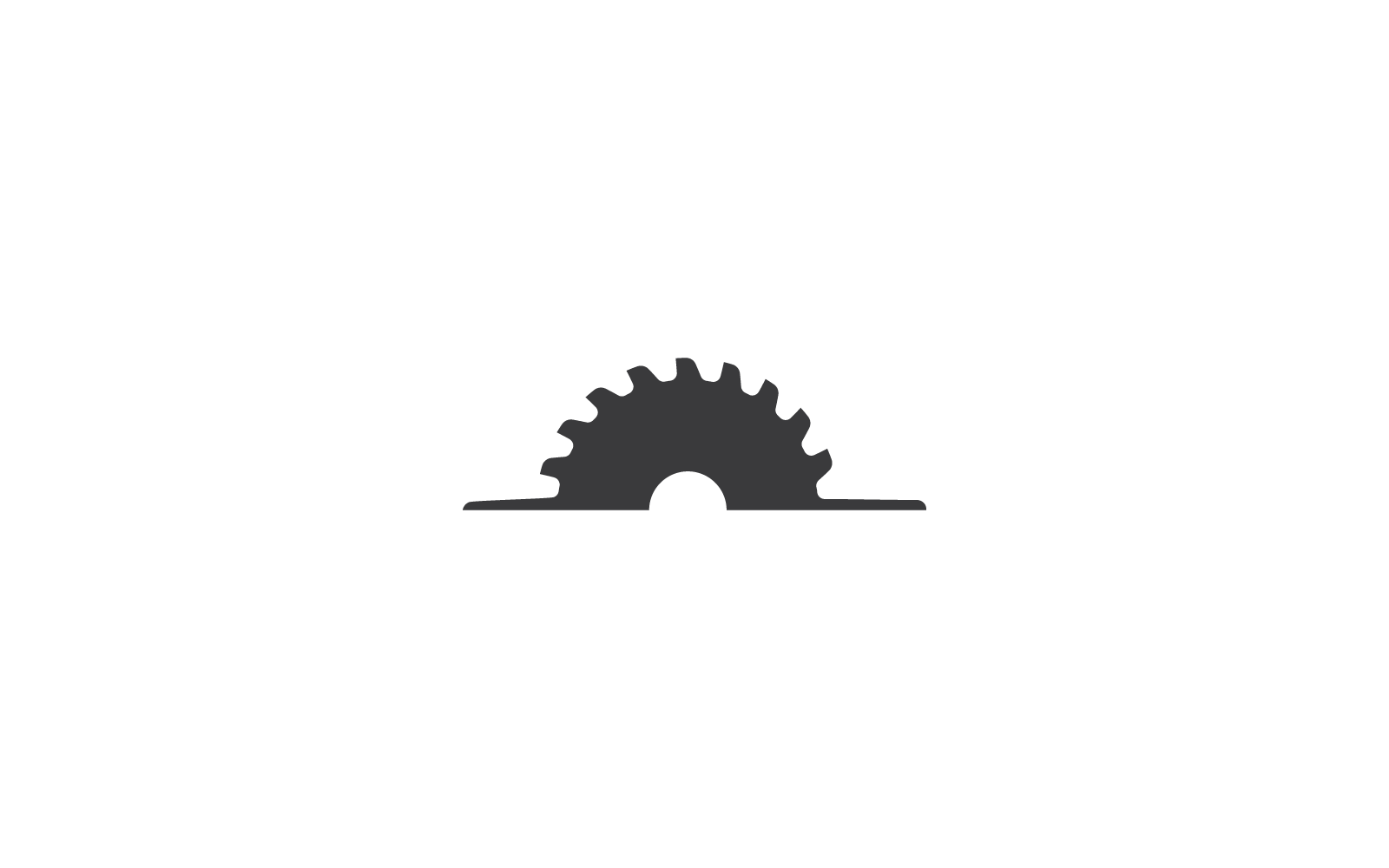 Modèle d'icône vectorielle de logo de scie à métal design plat