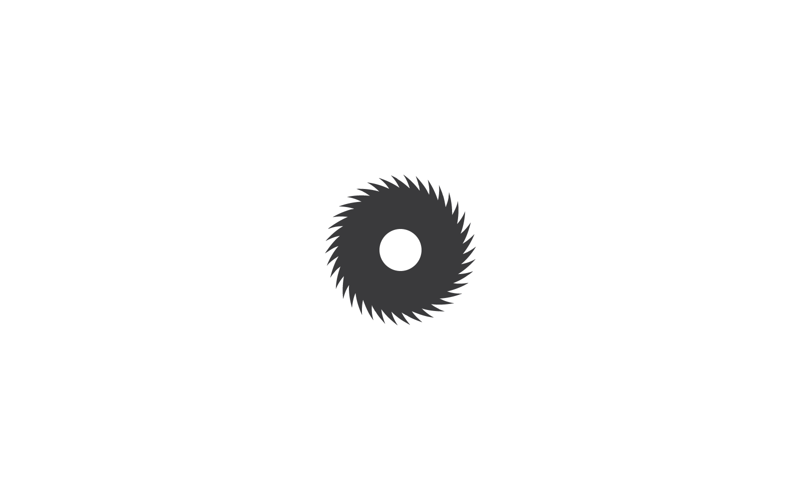 Modèle d'icône vectorielle de logo de scie à métal