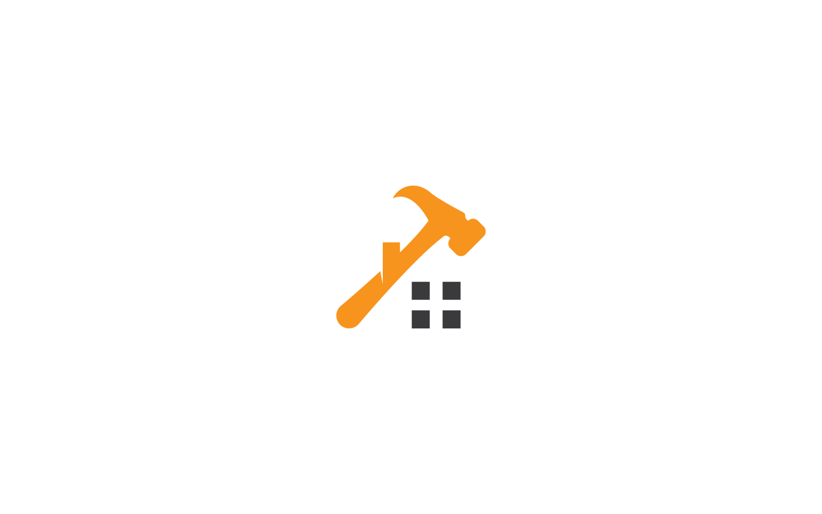 Çekiç inşaat logo simge vektör şablonu - TemplateMonster