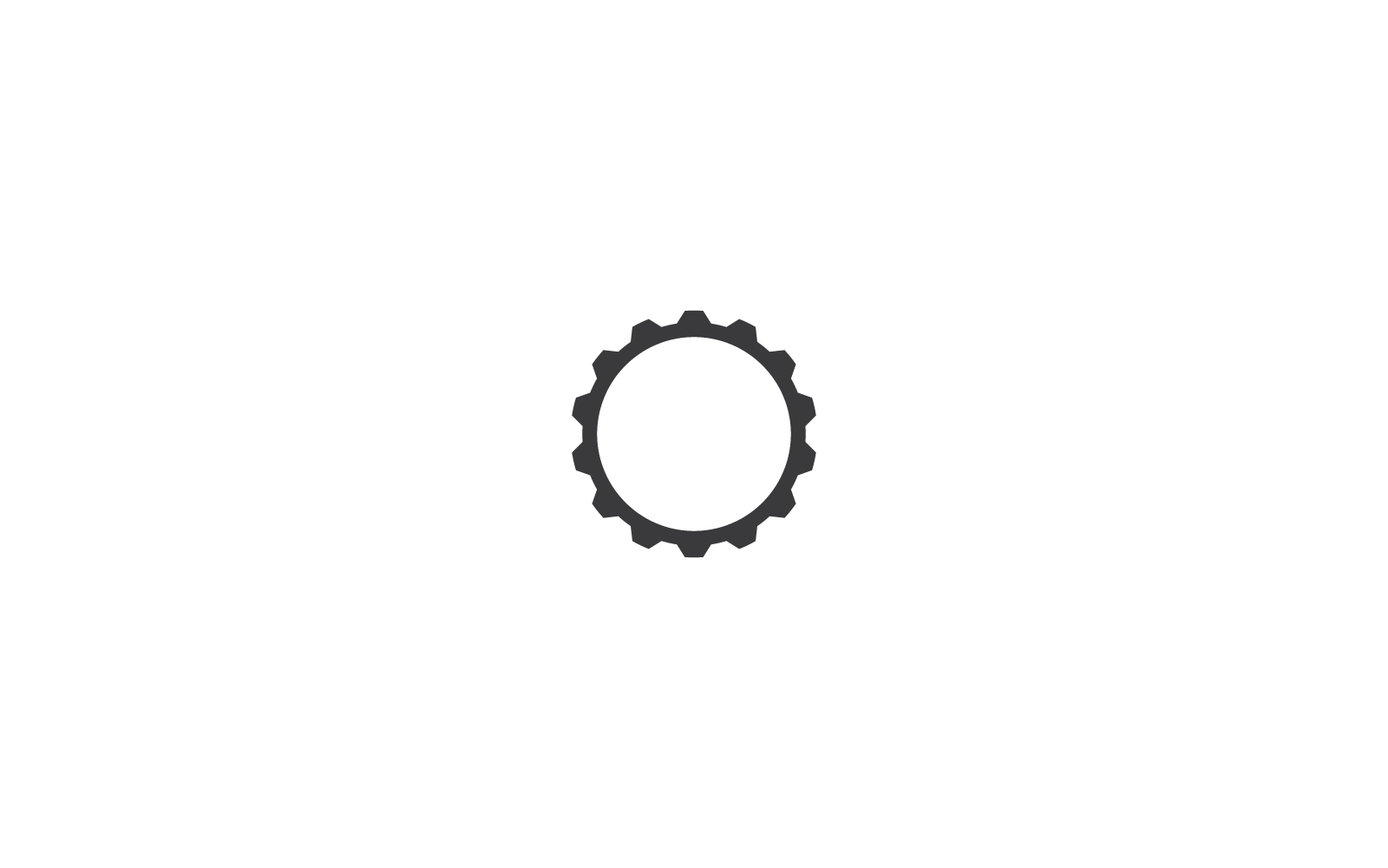 Diseño de icono de ilustración de vector de logotipo de engranaje