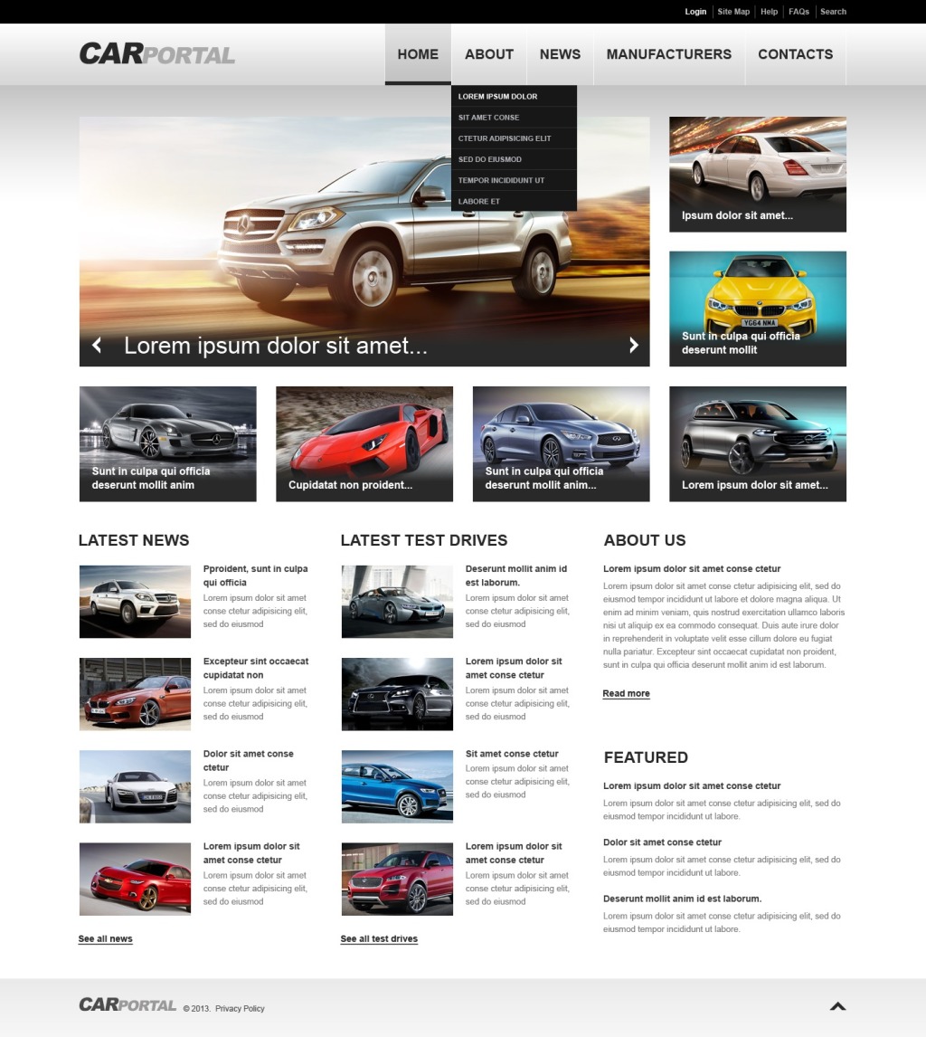 Car Responsive Website Template #43742