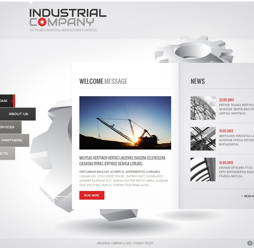 Industrial Website Template #44296
