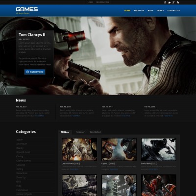 23+ Best Games Website Templates
