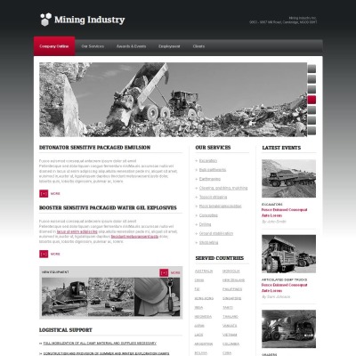 Mining Company Templates | TemplateMonster