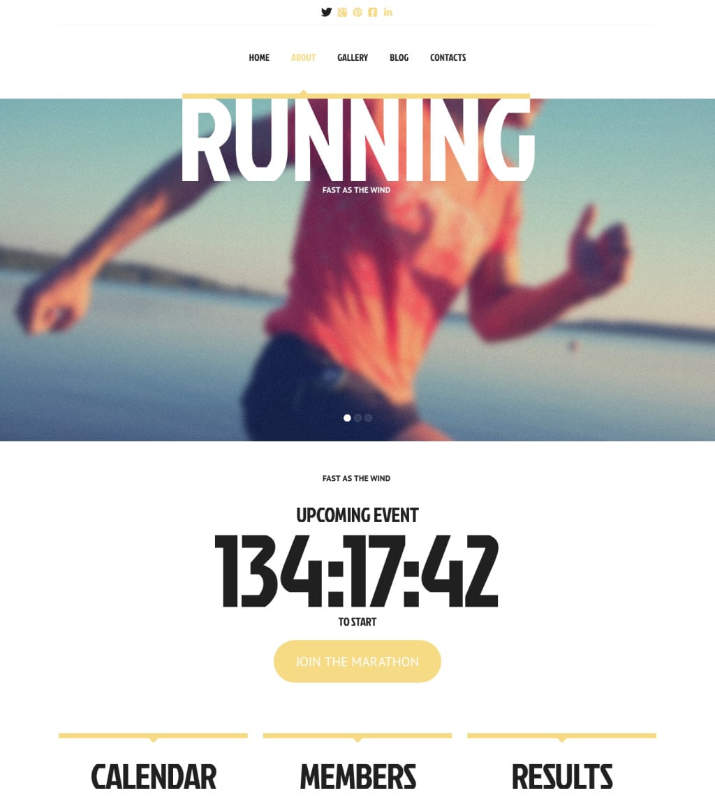 Running Responsive Website Template #45416