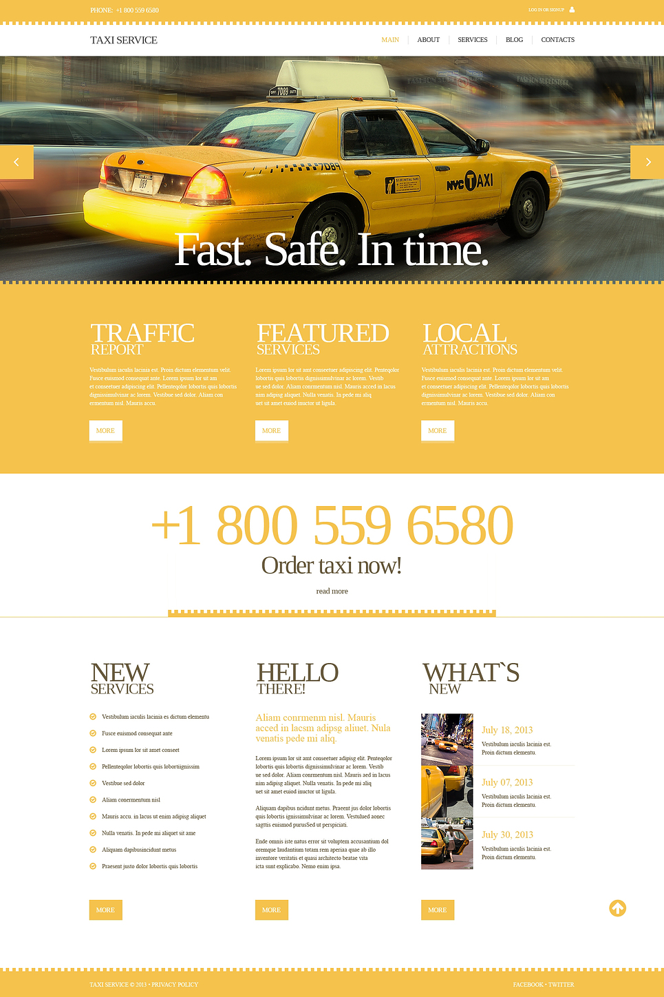 Taxi Responsive Website Template 45414