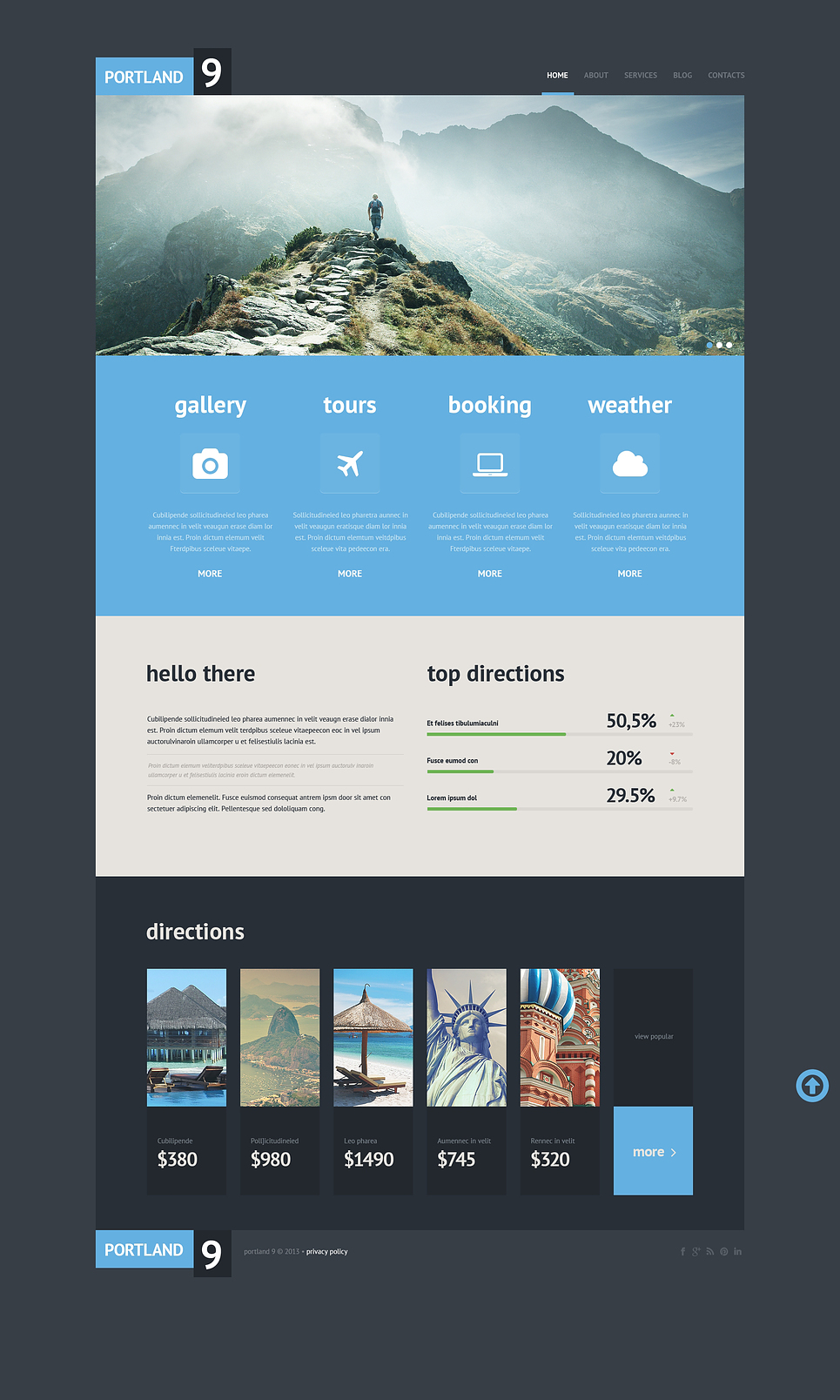 Travel Agency Responsive Website Template #45959