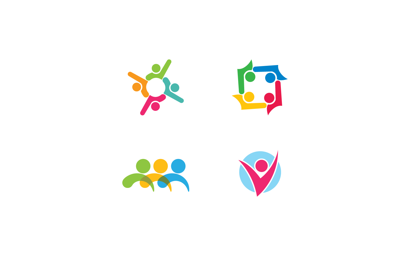 Modèle d'illustration de logo de communauté, de réseau et de réseau ...