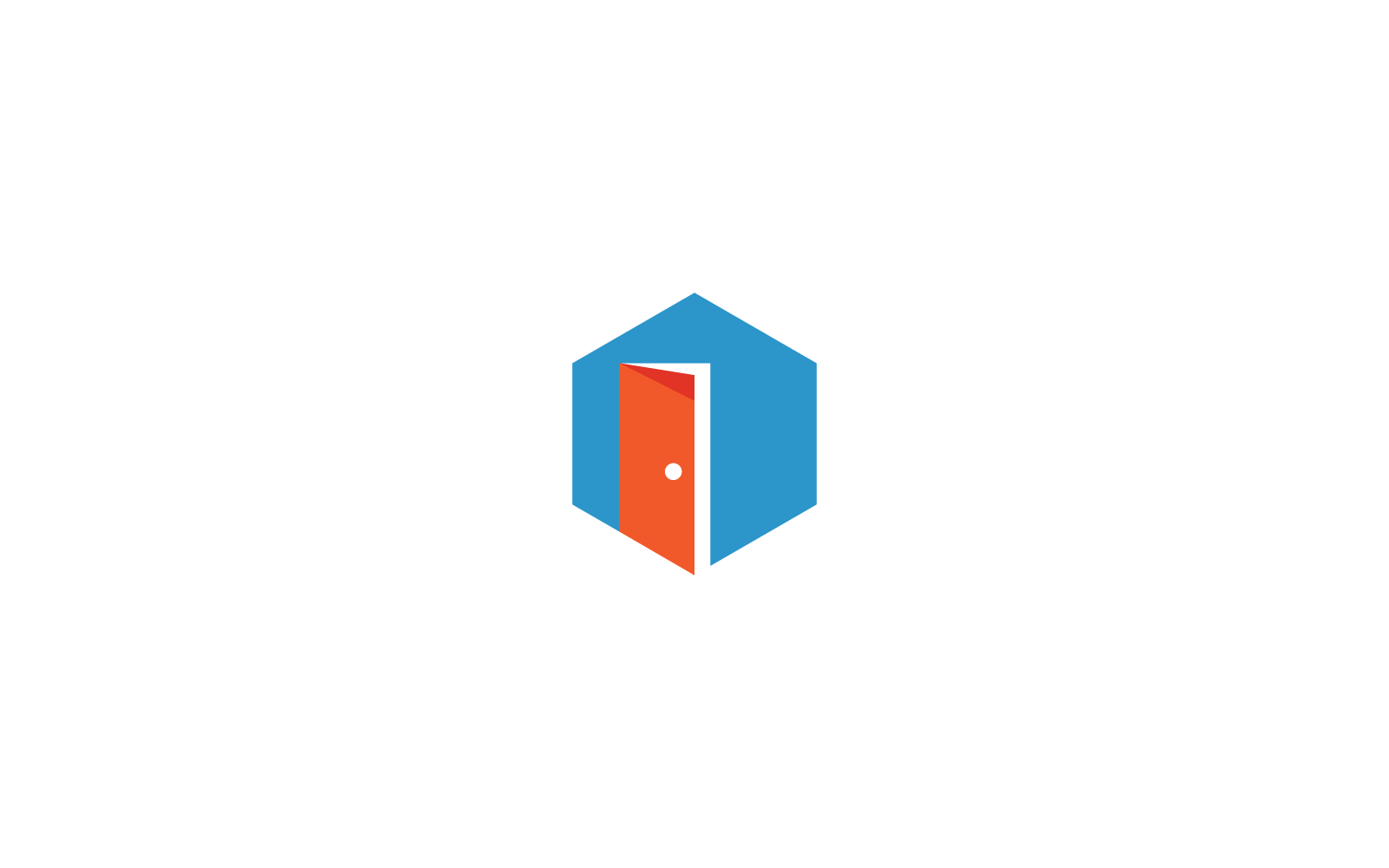 Modèle vectoriel d'illustration de logo de marque de porte