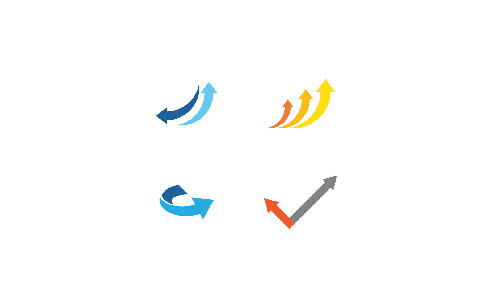 Arrow logo illustration flat design template