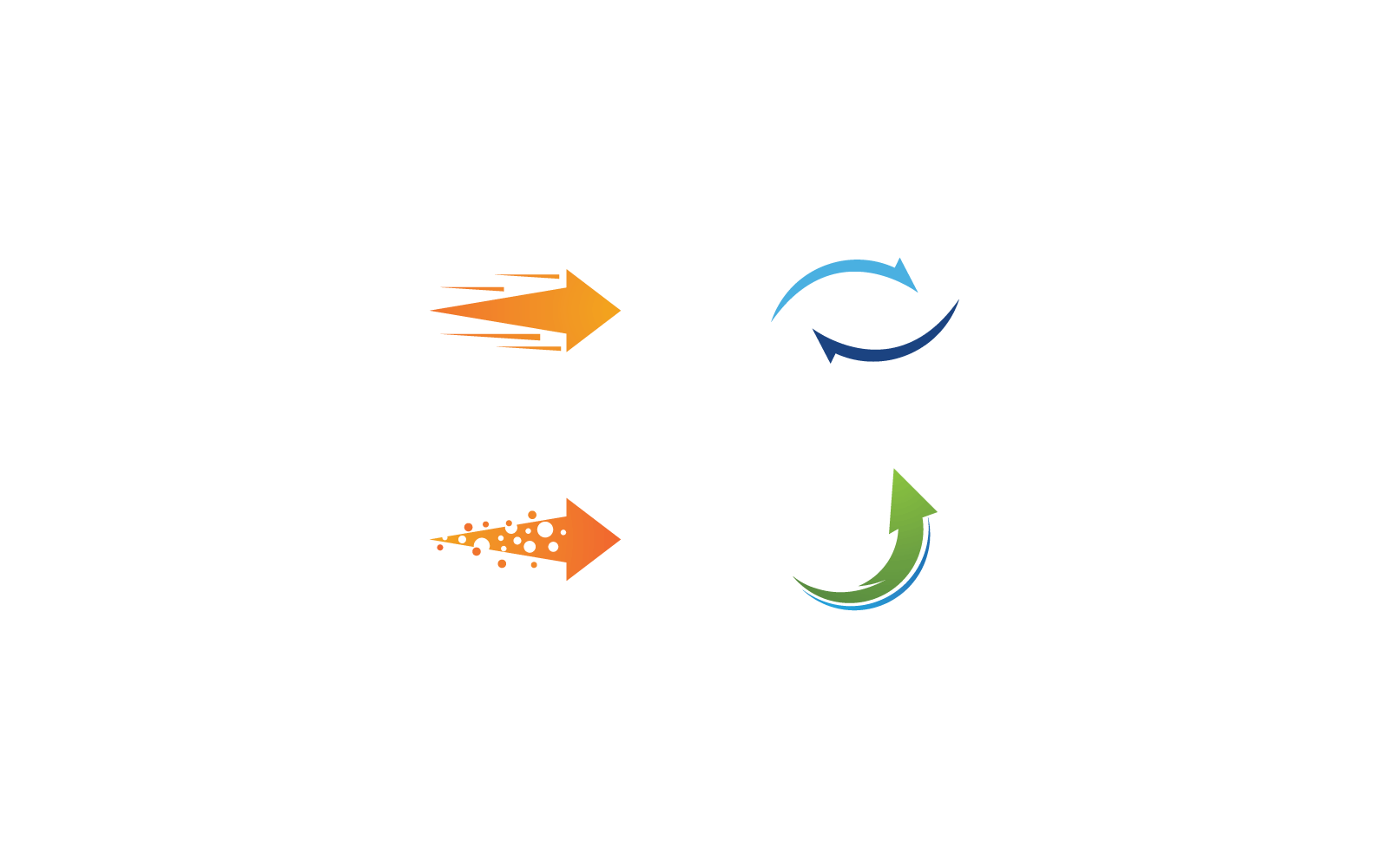 Icône de logo de flèche design plat vecteur - TemplateMonster