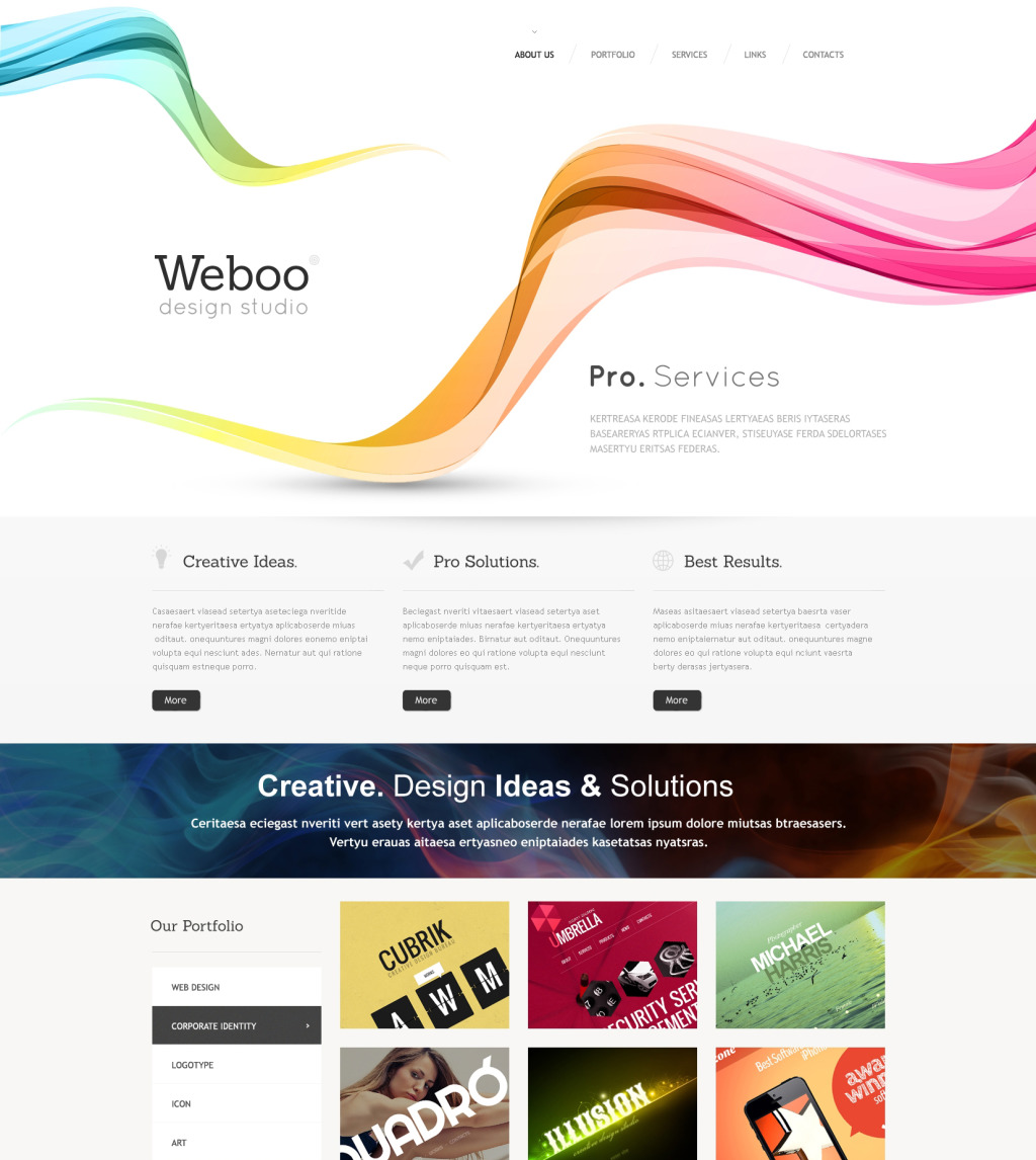 Live preview for Design Studio Responsive Website Template #46444