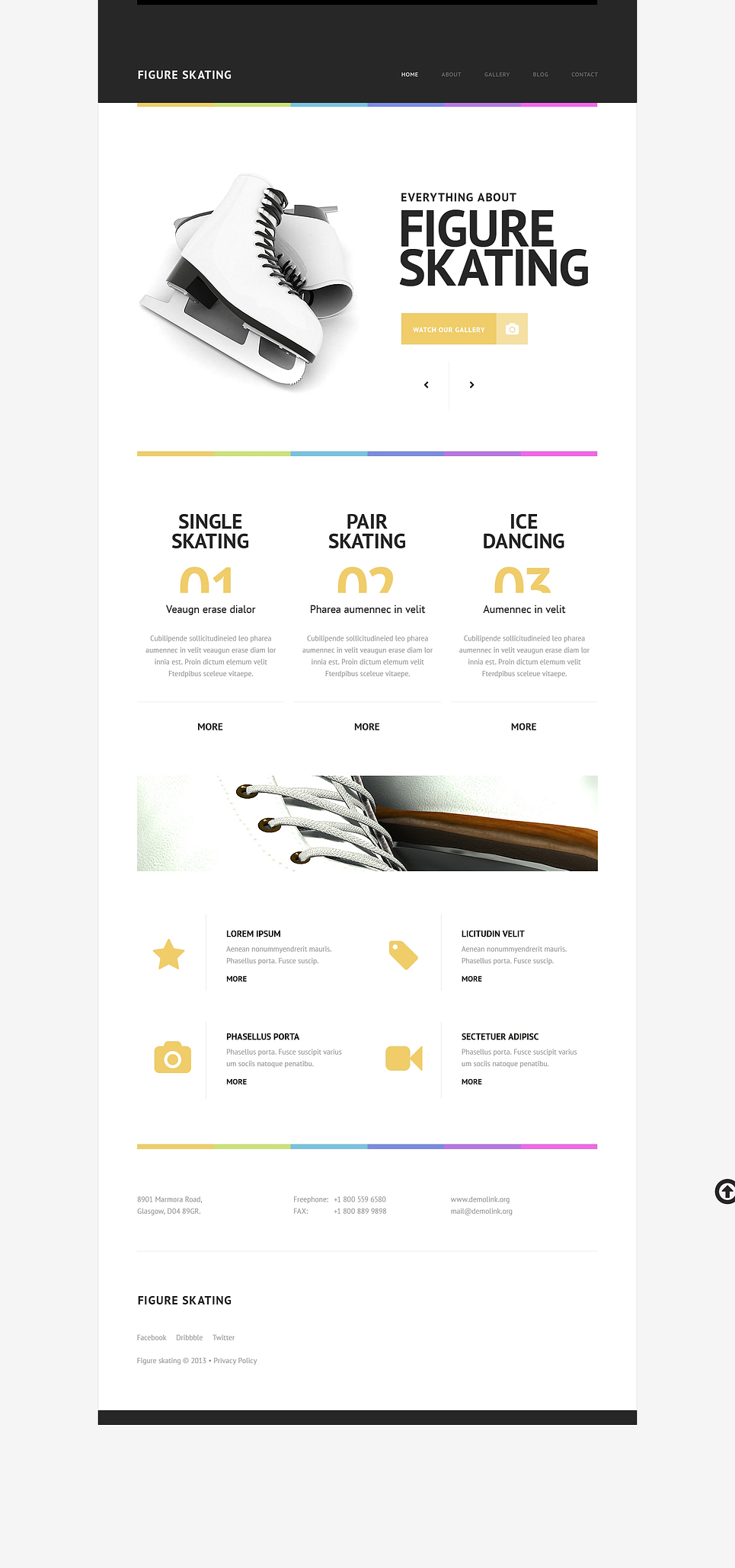 Skating Responsive Website Template #46798