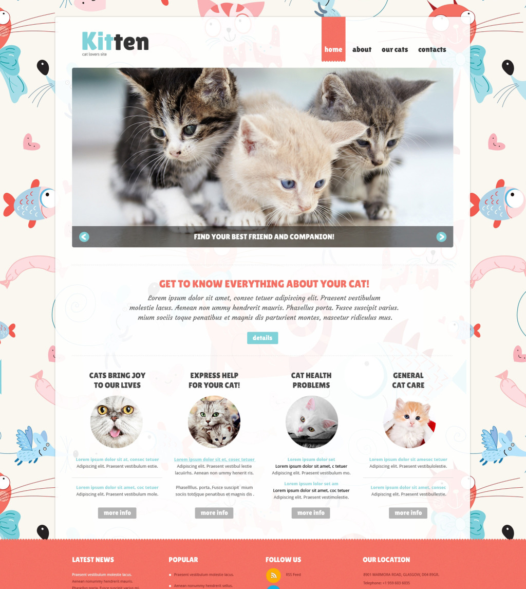 Cat Responsive Joomla Template #47111