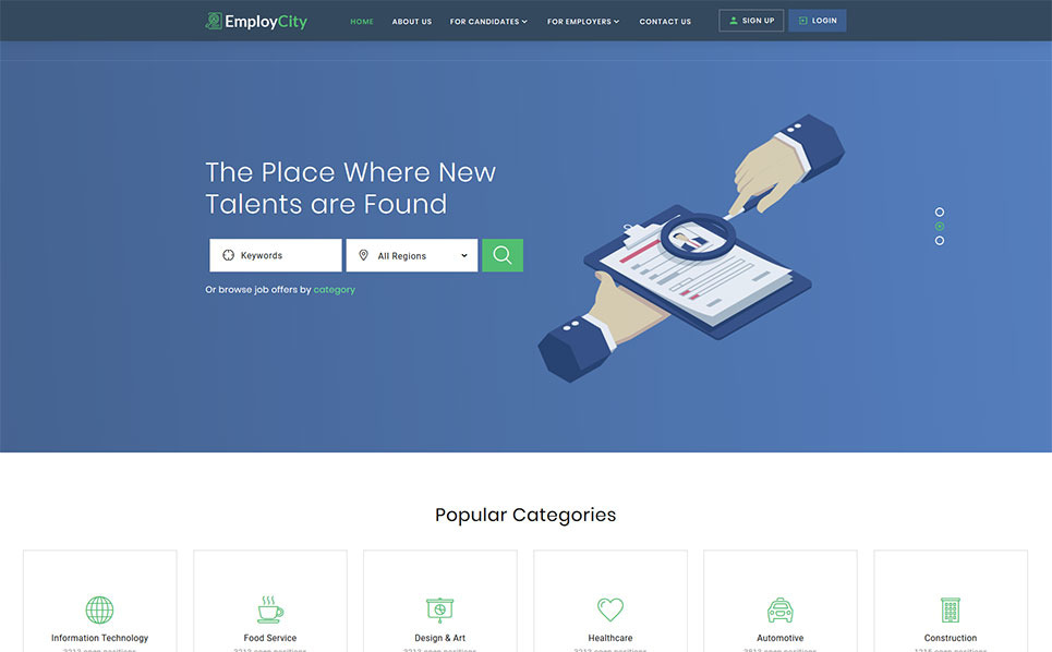 Job Portal Responsive Website Template #47127