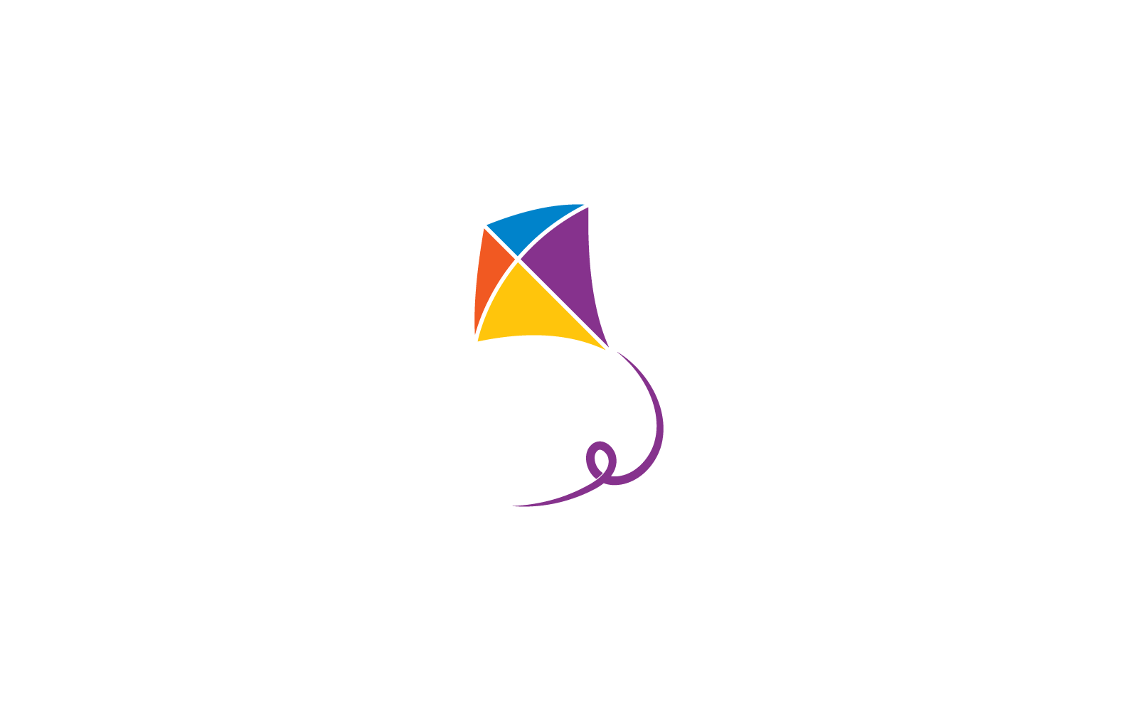 Ilustração vetorial do ícone do logotipo da pipa