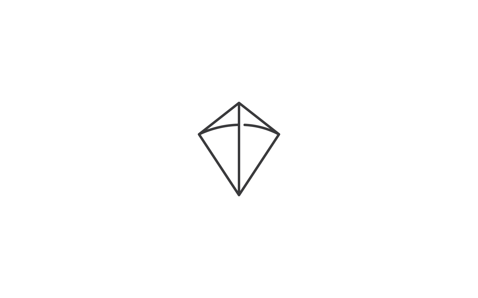 Kite illustration logo vector design template