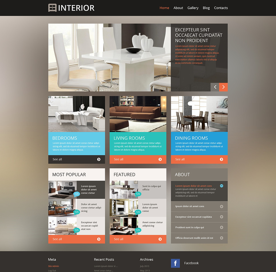 Interior Design WordPress Theme – Site Title